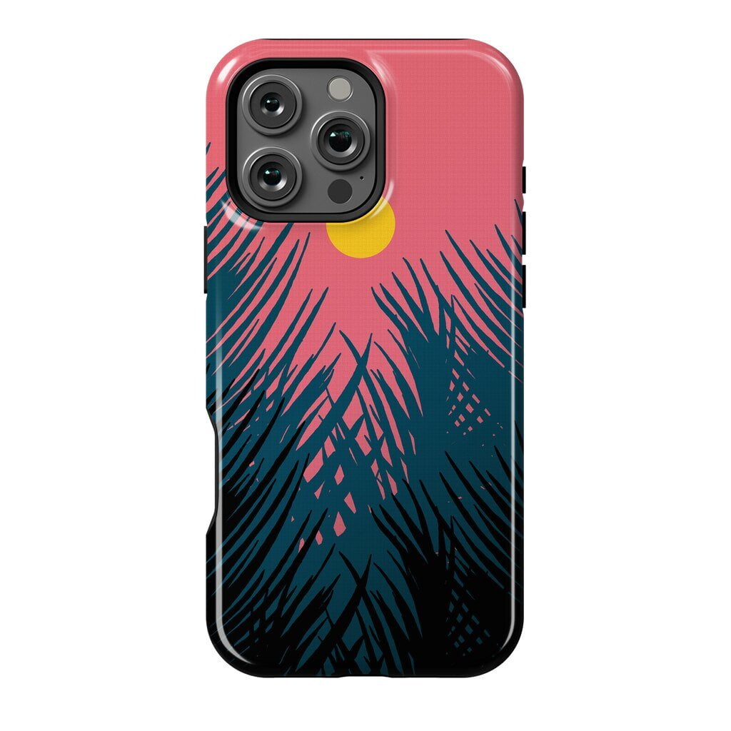 Evening Palm Trees Artwork For iPhone 11 to 17 Pro Max Compatible Phone ...
