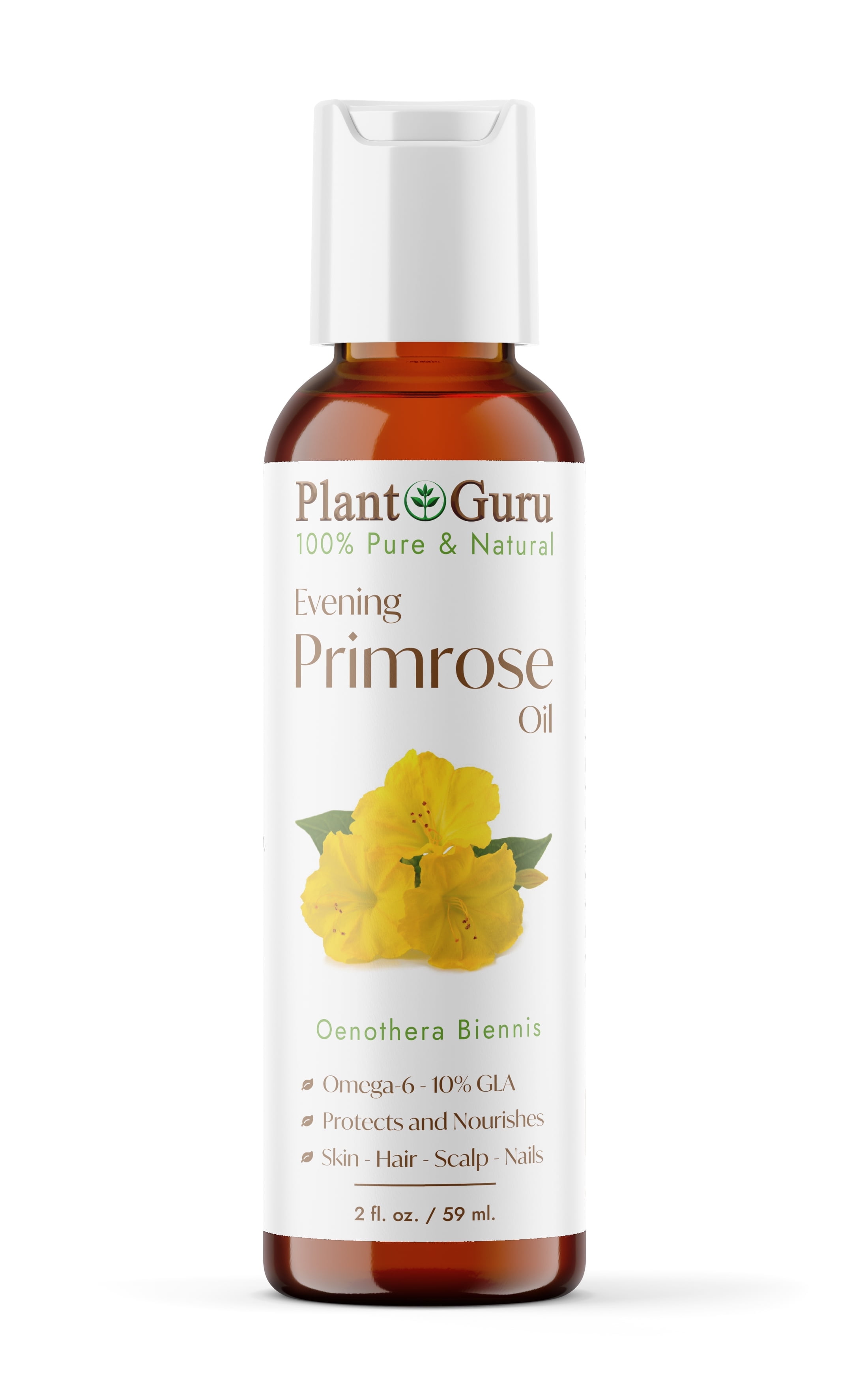 Plant Guru Evening Primrose Oil 2 oz Cold Pressed Pure Natural Carrier ...