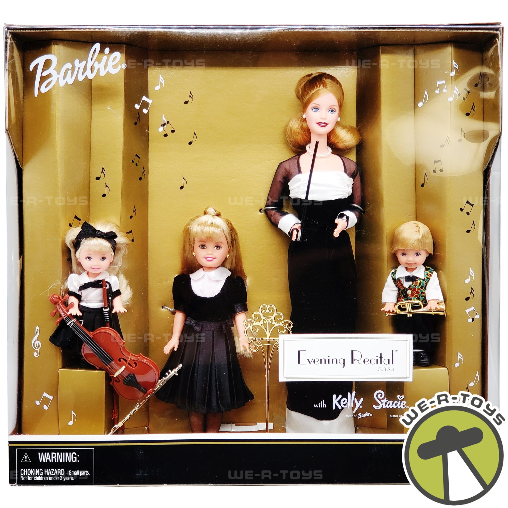Evening Recital Barbie Gift Set with Kelly Stacie and Tommy Dolls 2000 ...