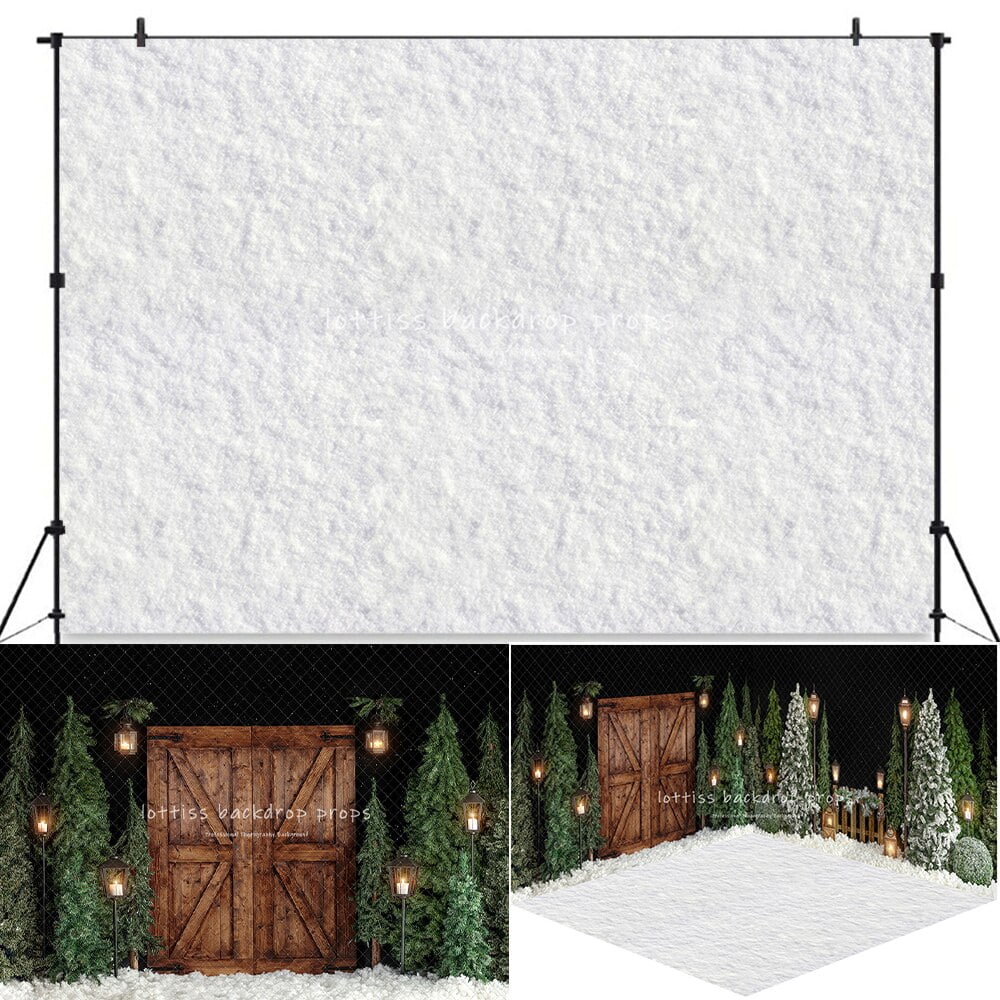 Evening Snowy Winter Barn Door Backdrops Kids Photography Child Baby ...