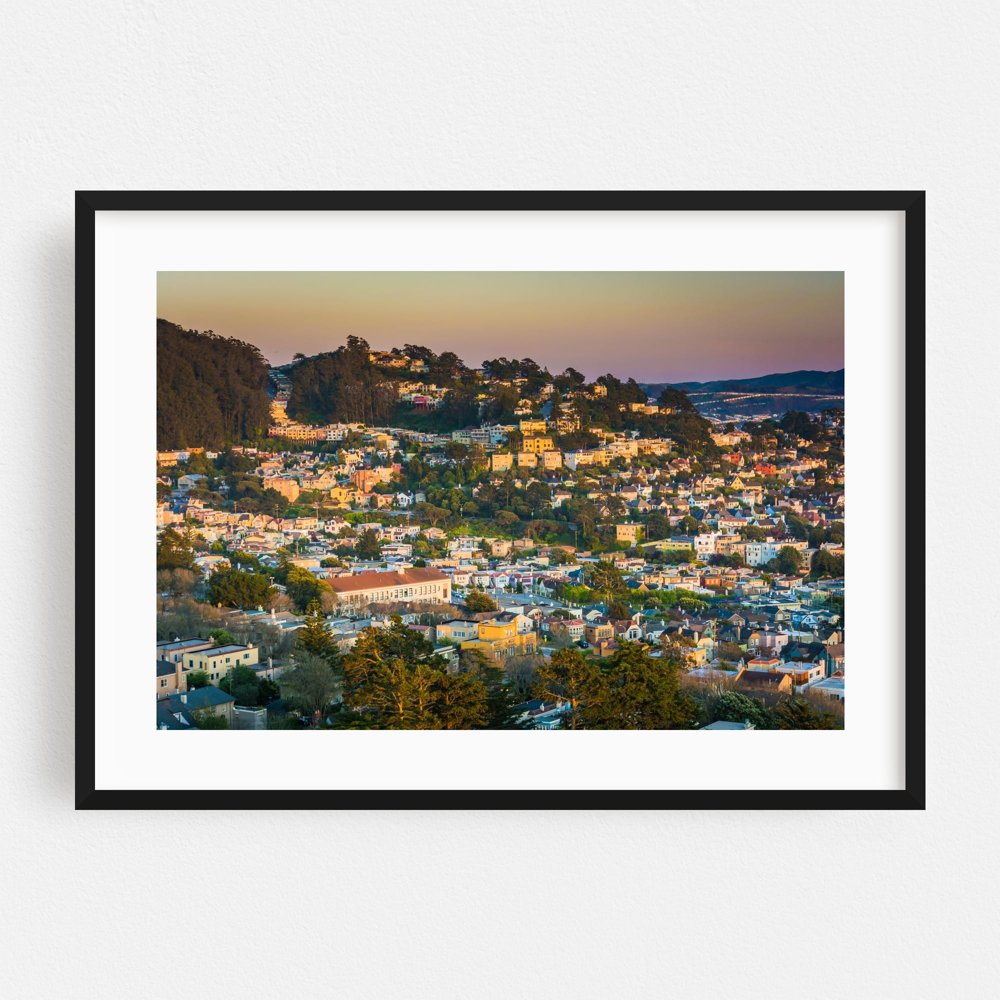 Evening View from Hawk Hill Park - San Francisco California Photography ...