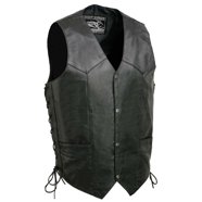 Maxam Buffalo Leather Motorcycle Vests for Men - Medium - Walmart.com