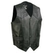 Maxam Medium Buffalo Leather Motorcycle Vest for Men - Stylish, Fuel ...
