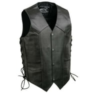 Maxam Buffalo Leather Motorcycle Vests for Men - Medium - Walmart.com