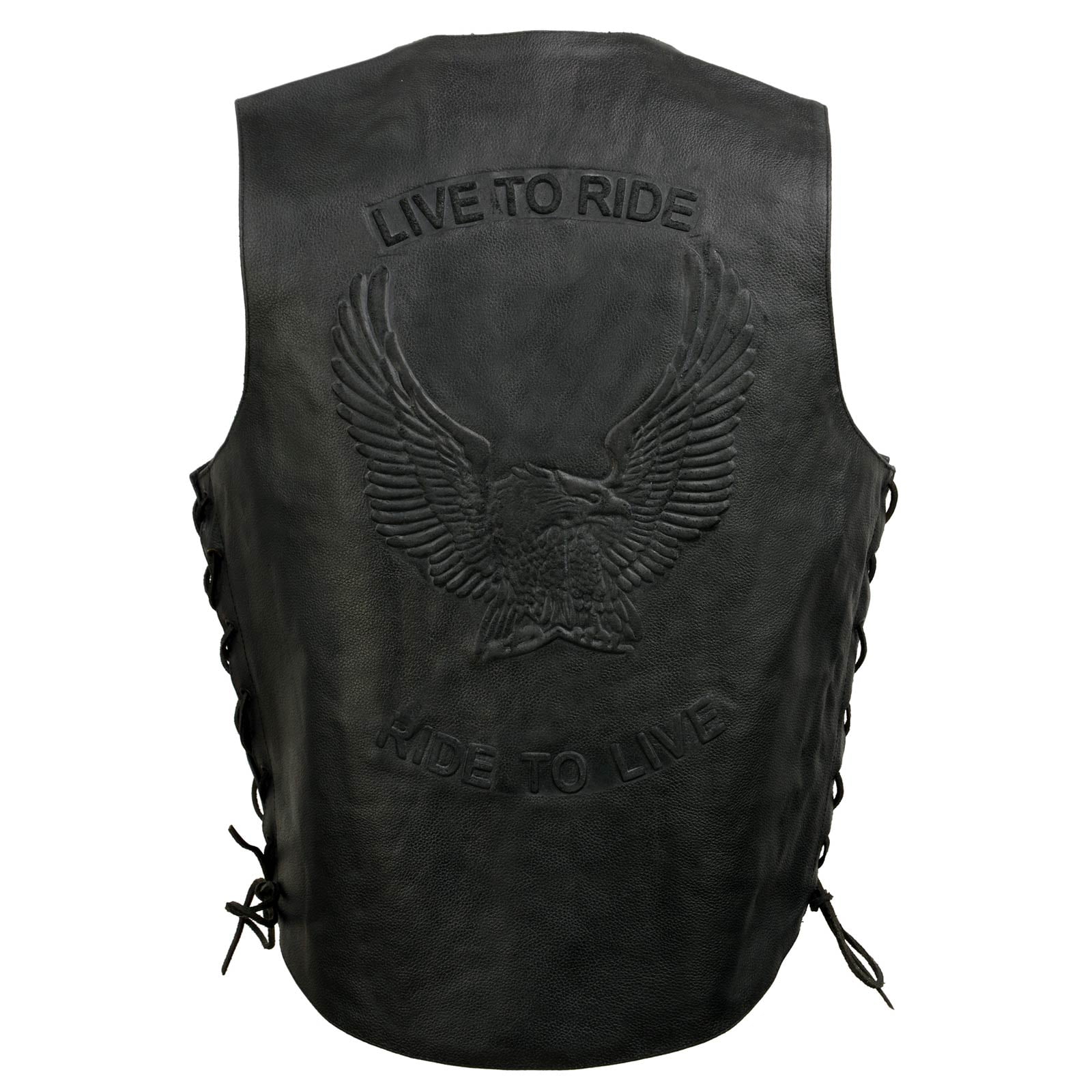 Milwaukee Leather Men's Side Lace Live To Ride Vest - BLK US - Walmart.com