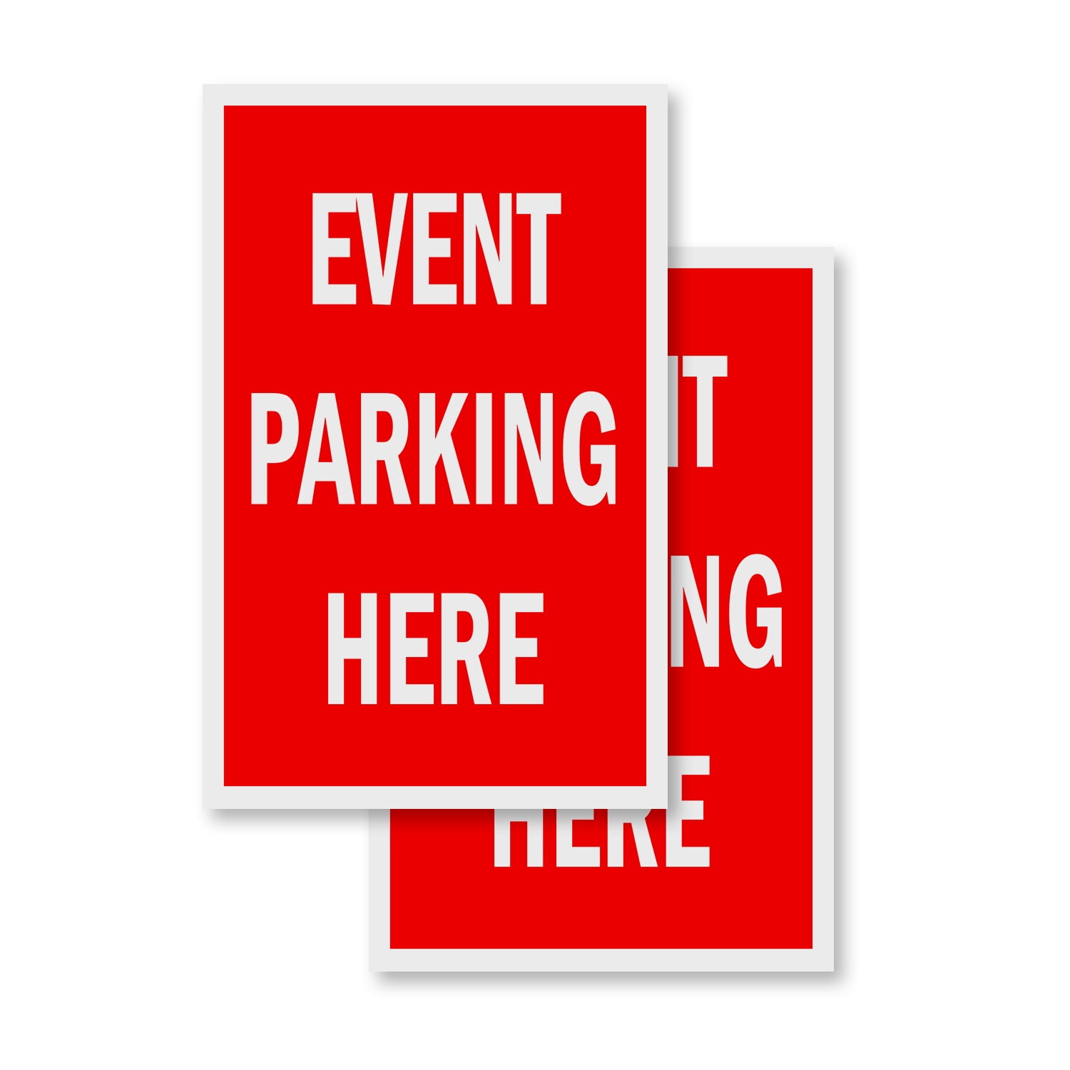 Event Parking Here (2-PACK) 24" x 36" Vinyl Decals | Sign Insert Peel ...