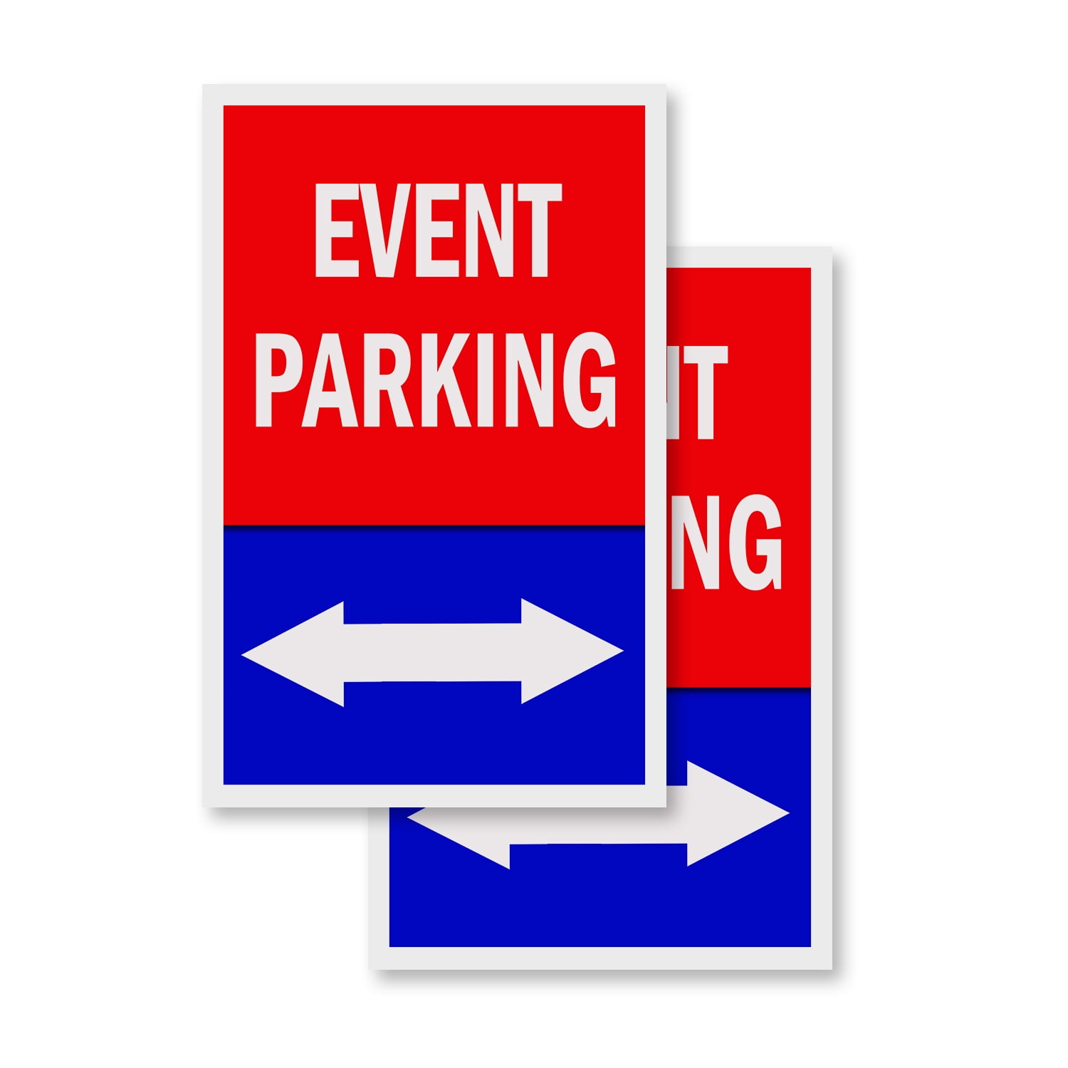 Event Parking With Double Arrow (2-PACK) 24" x 36" Vinyl Decals | Sign Insert Peel & Stick ...