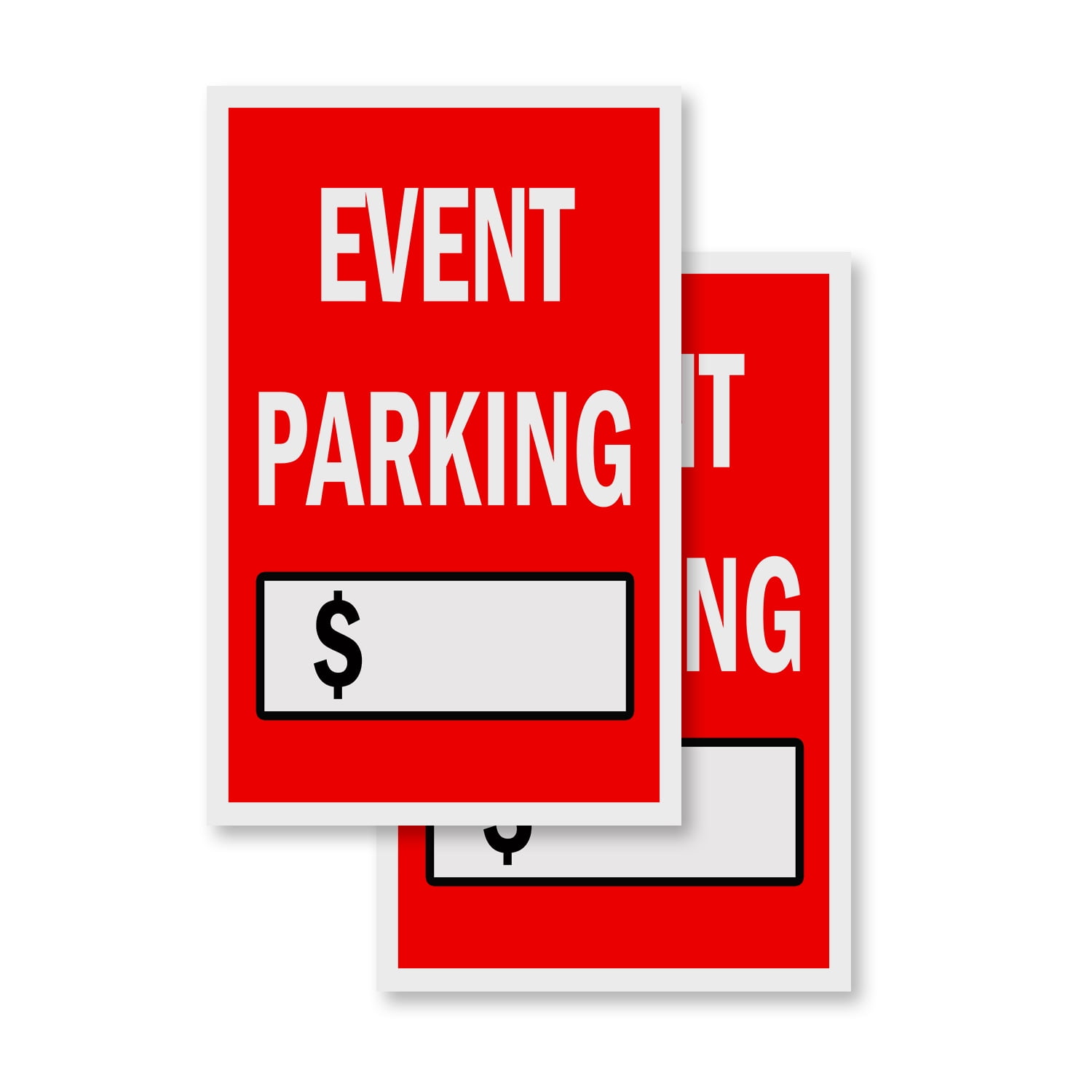 Event Parking With Price (2-PACK) 24" x 36" Vinyl Decals | Sign Insert ...
