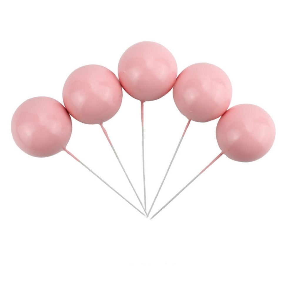 Event & Party Plastic Pink Blue Yellow White Birthday Party Ball Cake ...