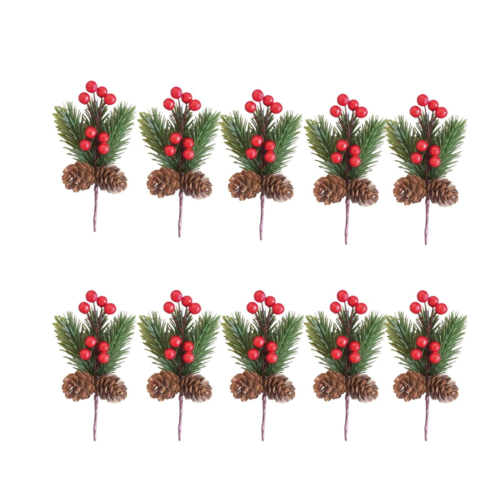 Event & Party for Holiday Crafting Red Berry Picks 10Packs Holly ...