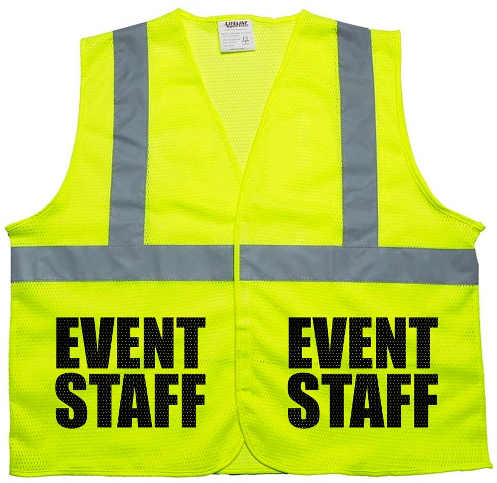 Event Staff safety vest in mesh fabric, very breathable, high ...