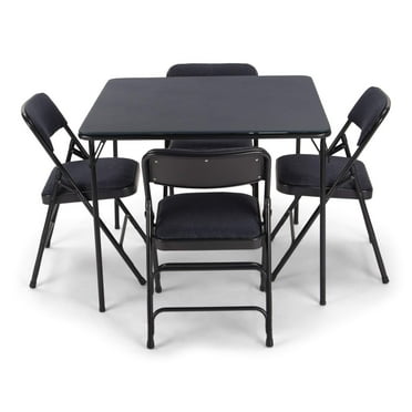 XL Series 5pc. Foldable Square Card Table and Ultra Padded Chair Set ...