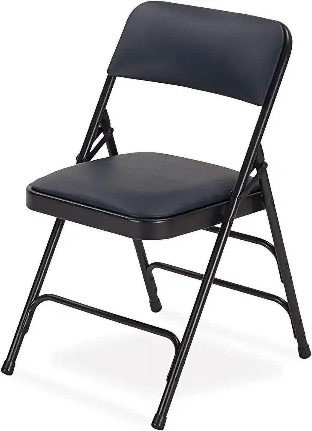 EventStable TitanPRO Navy Metal Folding Chair - Vinyl Padded Seat ...