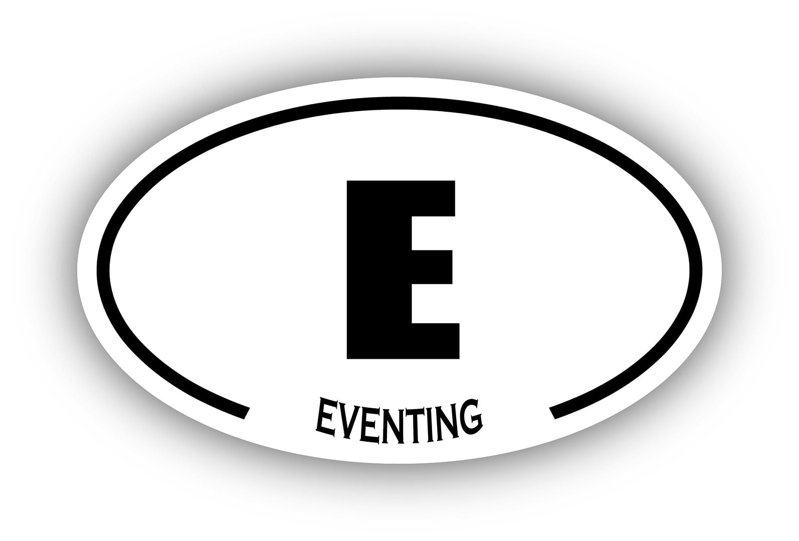 Eventing E Oval Bumper Sticker 3M Vinyl Decal 3 in x 5 in - Walmart.com