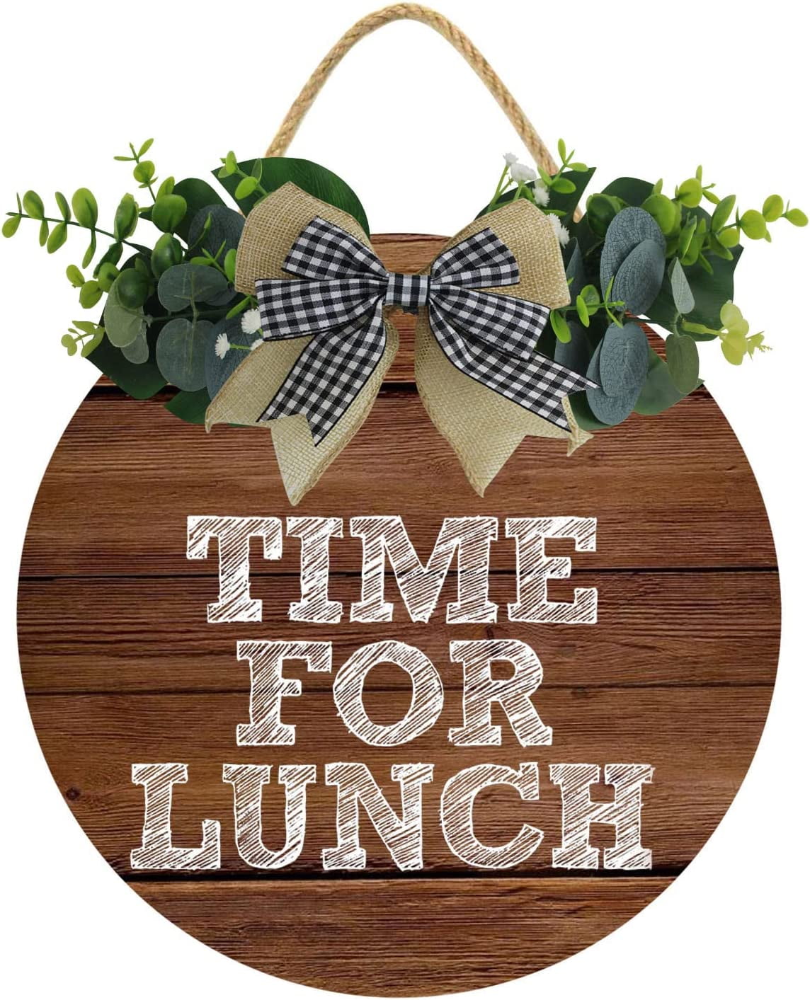 Eveokoki 11" Be Right Back Sign, Time For Lunch Wood Door Sign For ...