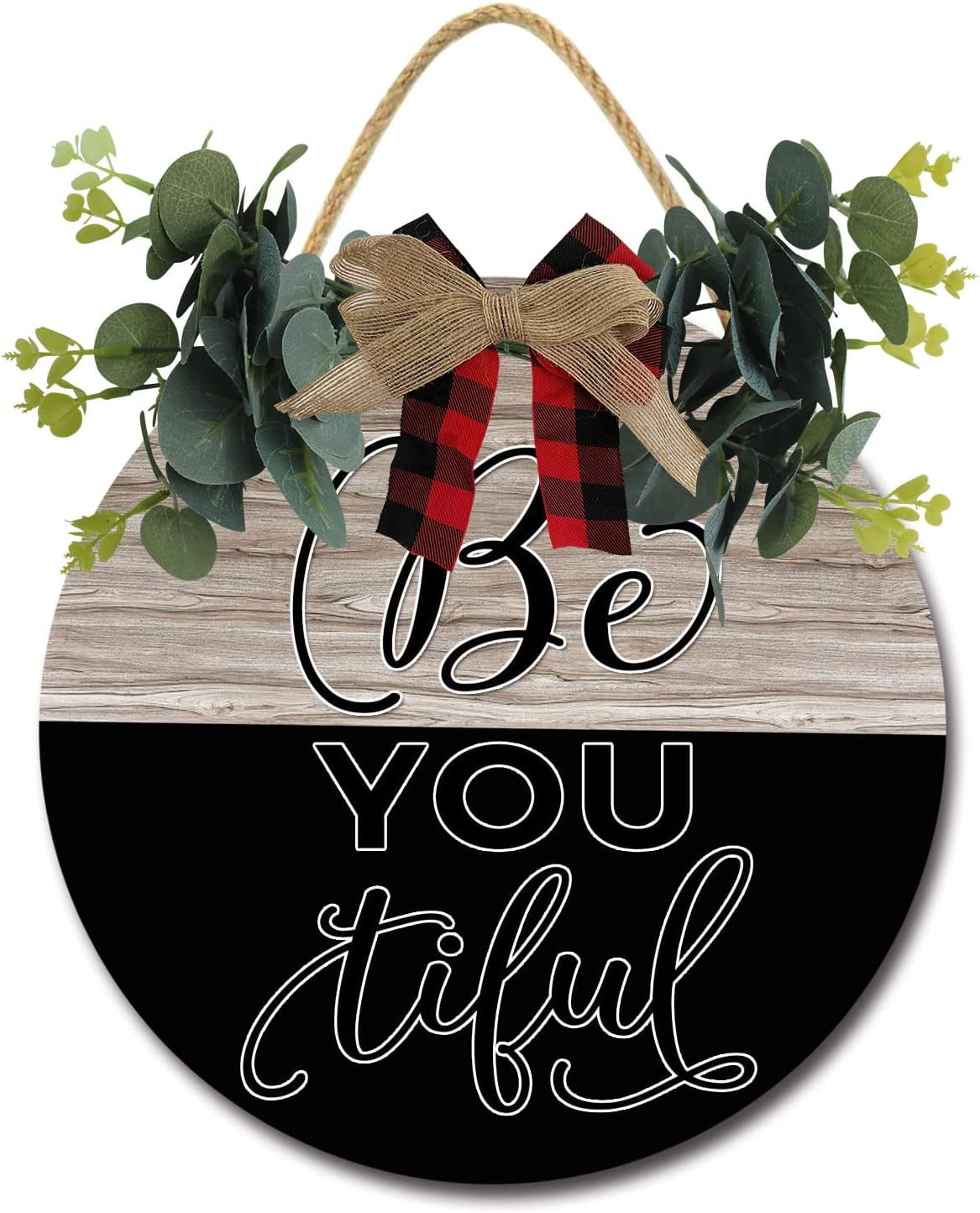 Eveokoki 11" Be You Tiful Door Sign Plaque,Welcome Wall Hanging Signs ...