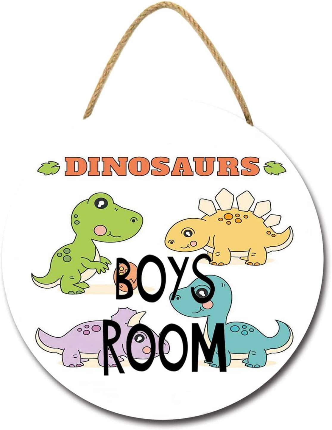 Eveokoki 11" Boy's Room Dinosaur Wood Sign,Door Sign for Boys Bedroom ...