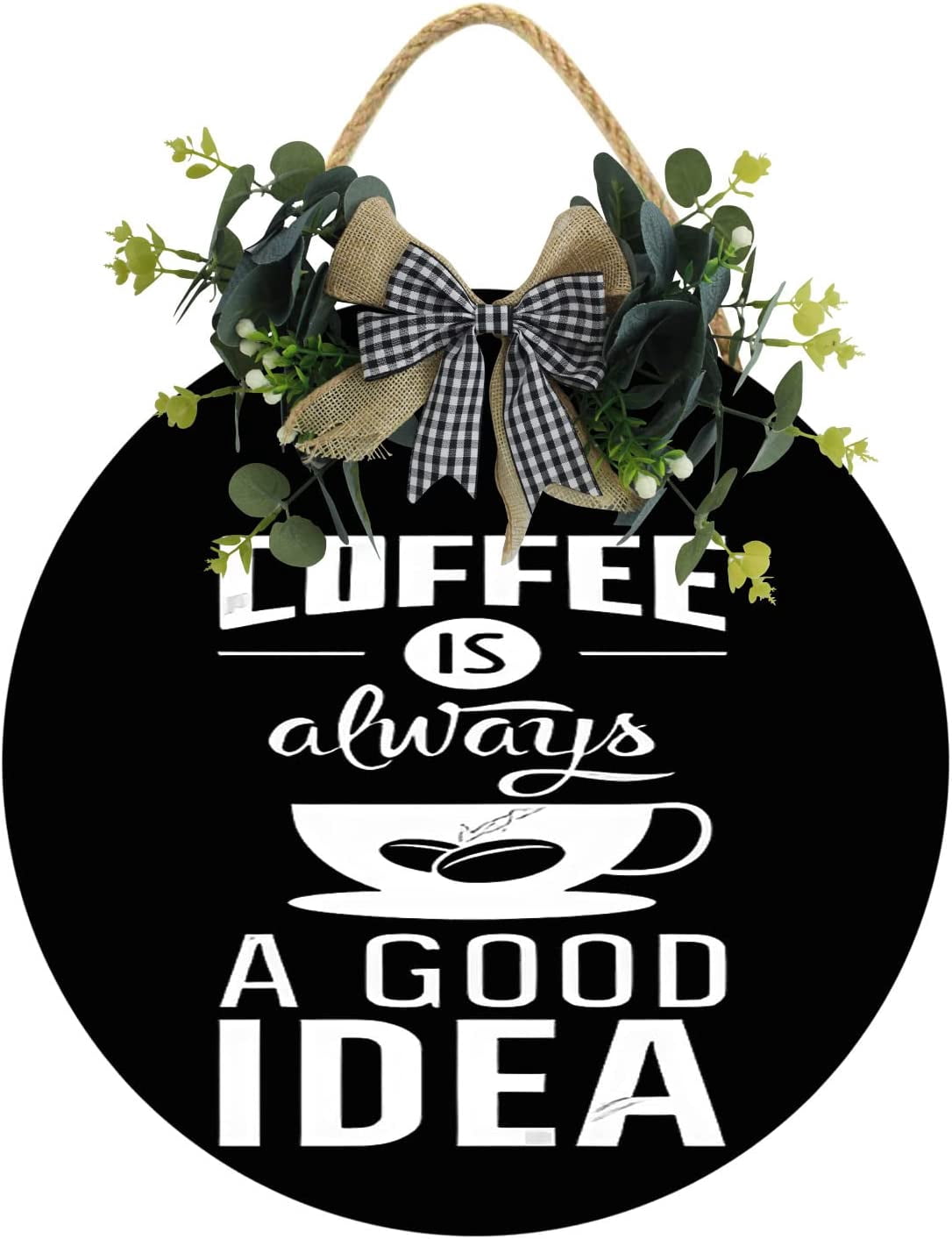 Eveokoki 11" Coffee Is Always A Good Idea Sign,Coffee Bar Sign ...