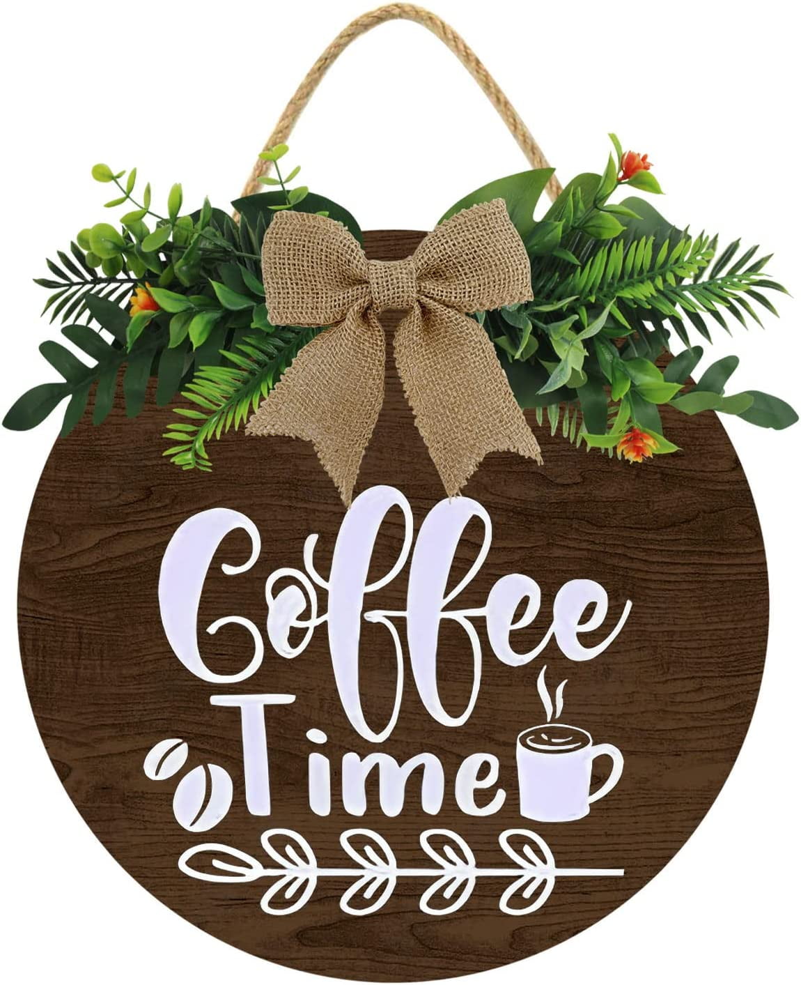 Eveokoki 11" Coffee Bar Wall Signs Decor, Coffee Time Sign, Farmhouse ...