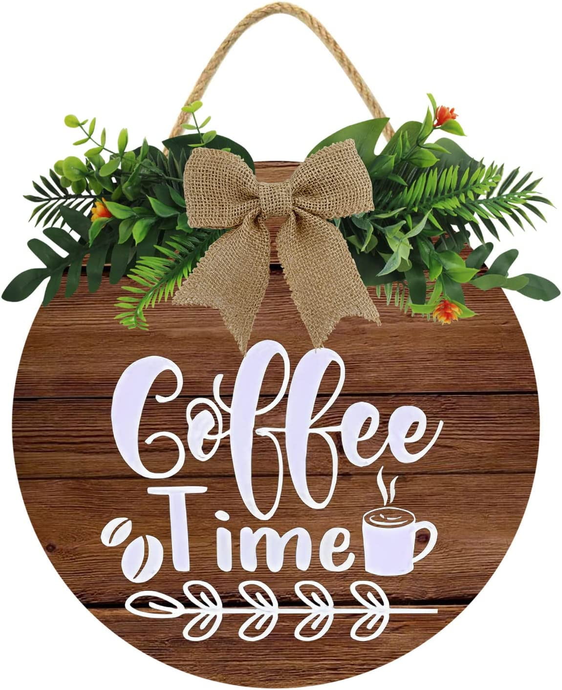 Eveokoki 11" Coffee Bar Wall Signs Decor, Coffee Time Sign, Farmhouse ...