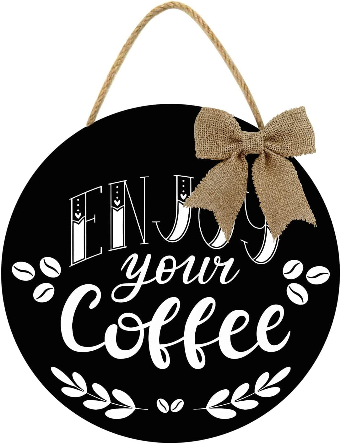 Eveokoki 11" Coffee Bar Wall Signs Decor, Enjoy Your Coffee Signs ...