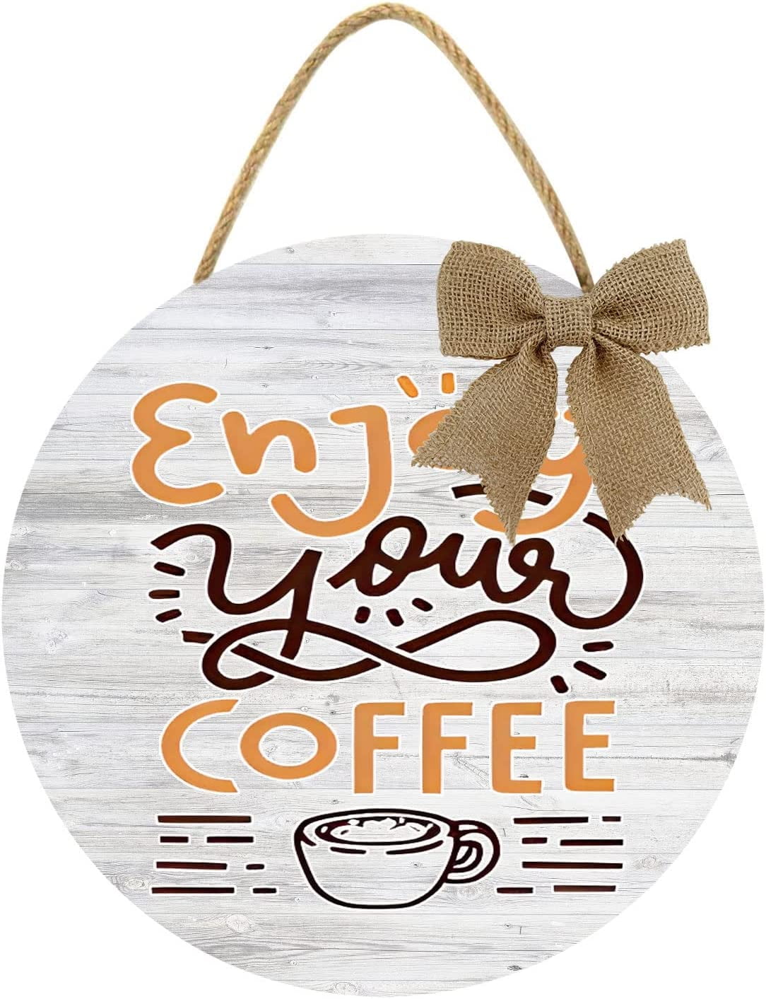 Eveokoki 11" Coffee Bar Wall Signs Decor, Enjoy Your Coffee Bar Sign ...