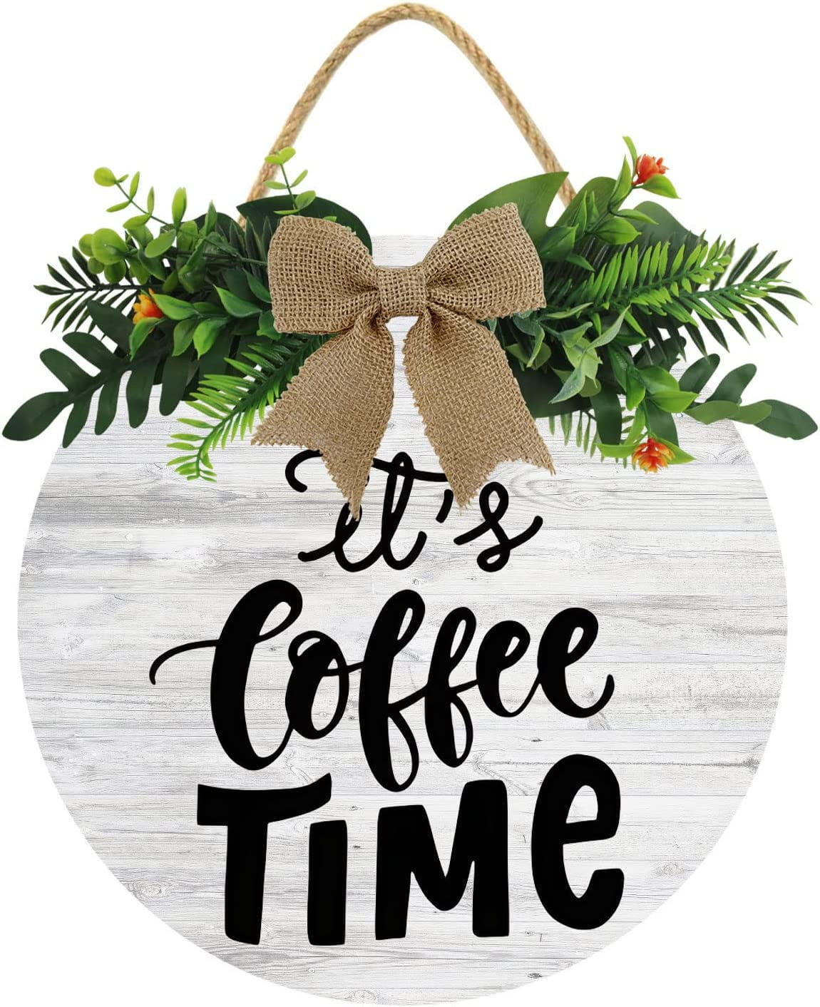 Eveokoki 11" Coffee Bar Wall Signs Decor, Its Coffee Time Sign ...