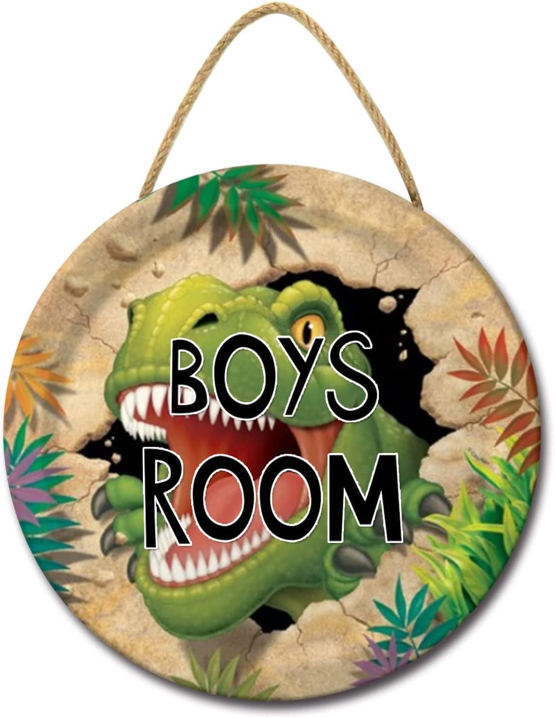 Eveokoki 11" Dinosaur Boy's Room Wood Sign,Door Sign for Boys Bedroom ...