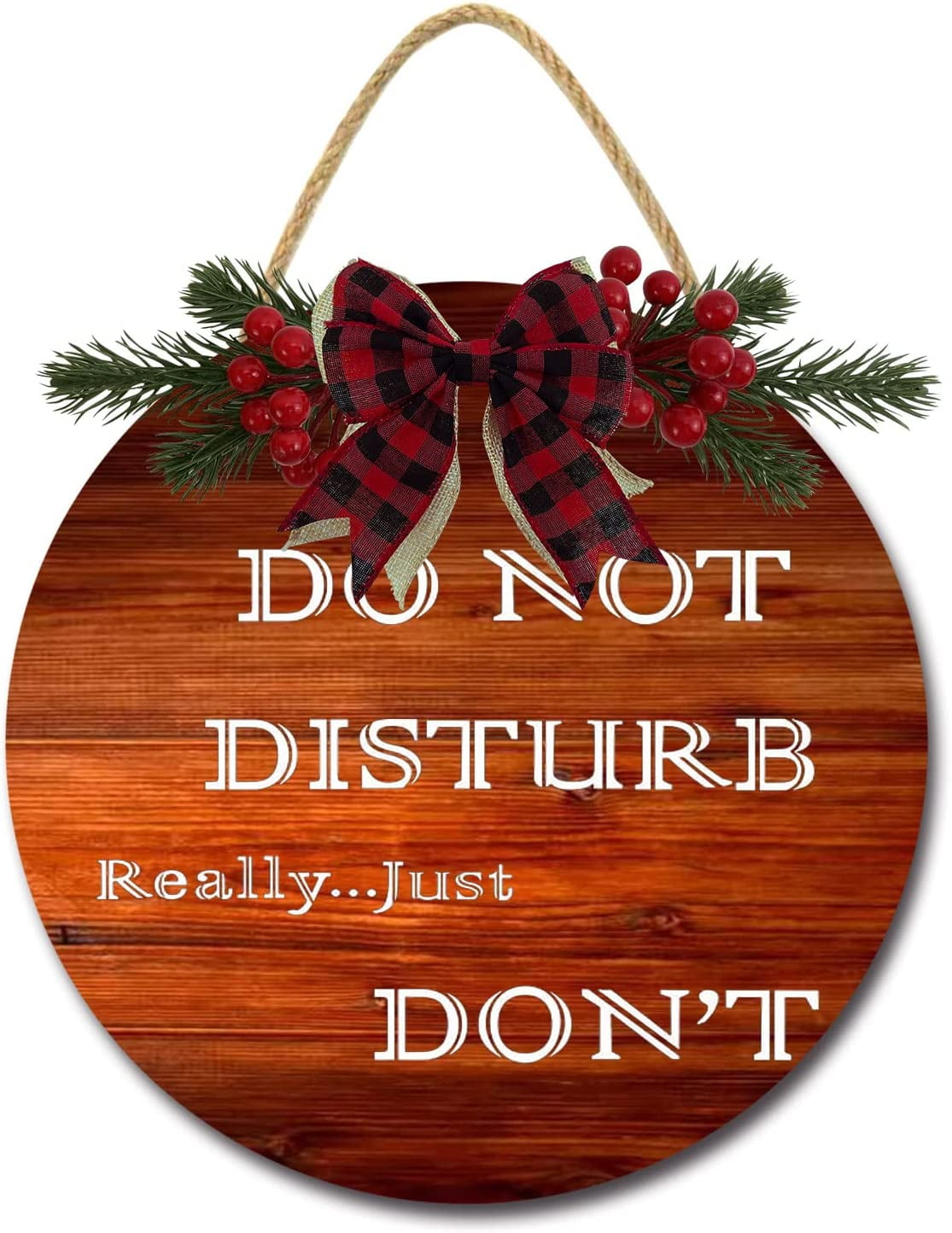 Eveokoki 11" Do Not Disturb 08 Wreaths Decor Sign Front Door, Home ...