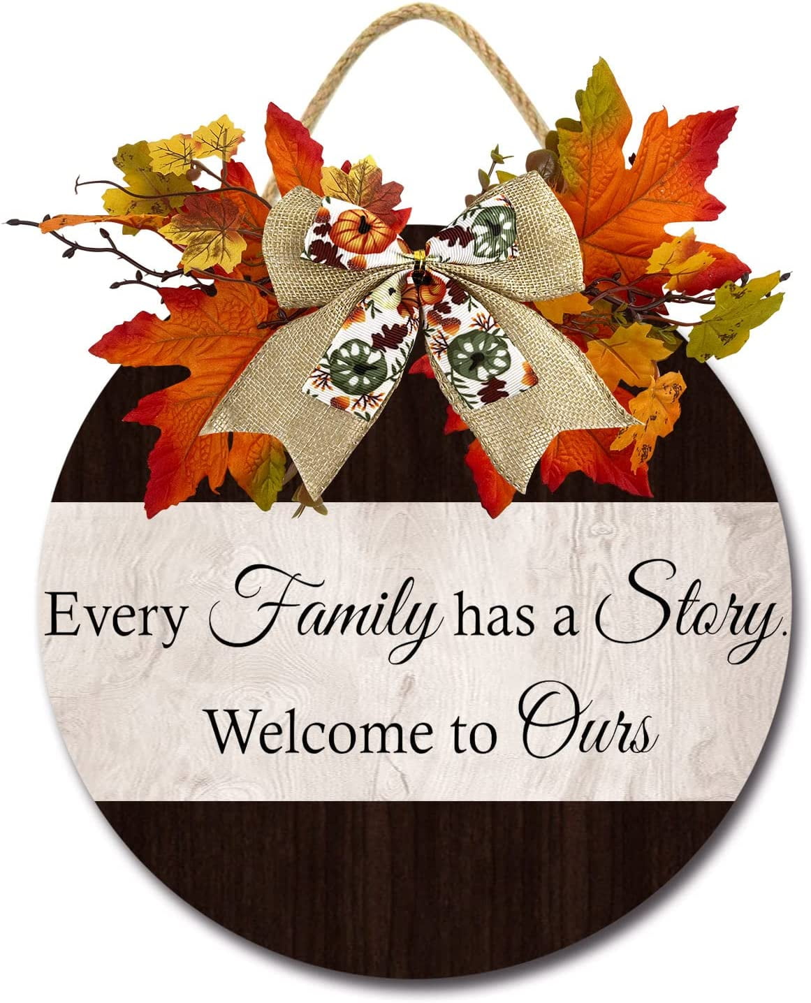 Eveokoki 11" Every Family Has A Story Welcome to Ours Sign for Front ...