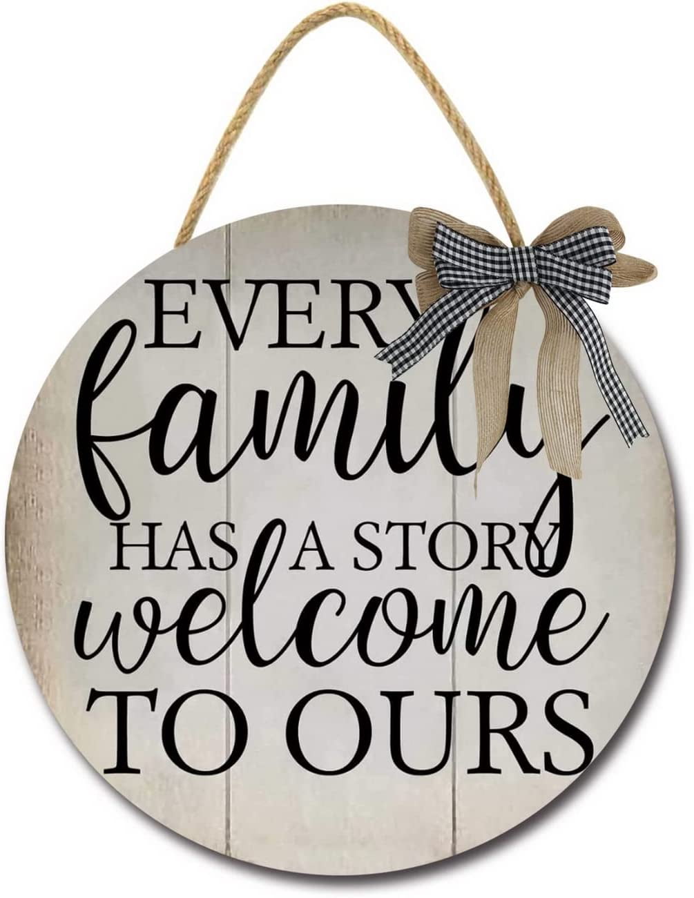 Eveokoki 11" Every Family Has A Story Welcome To Ours Sign Farmhouse ...