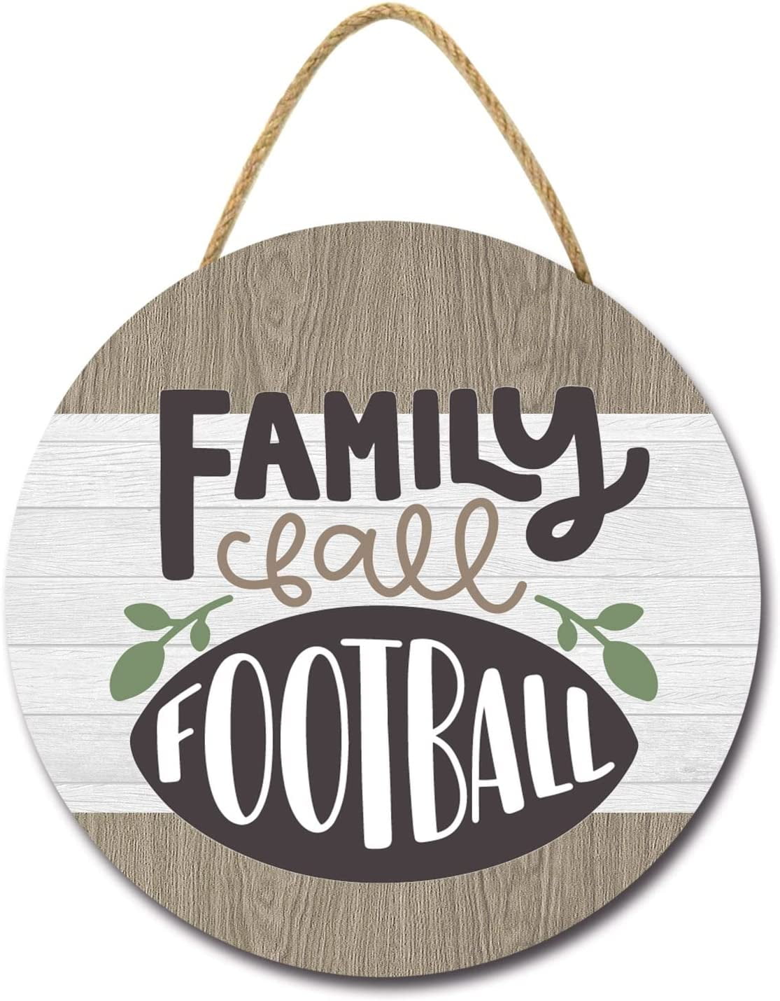 Eveokoki 11" Fall Family Football Welcome Signs for Front Door ...