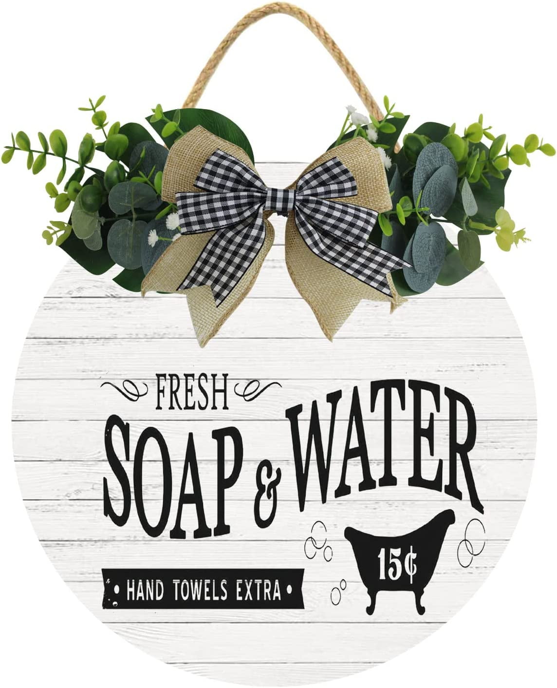 Eveokoki 11" Fresh Soap Water Hand Towels Extra 15 Cent Sign, Bath ...
