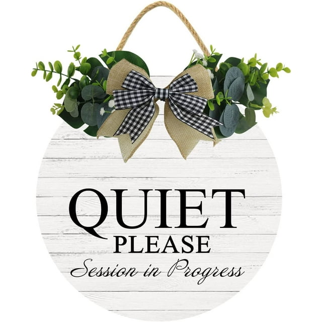 Eveokoki 11" Funny Office Signs,Quiet Please Session In Progress Front ...