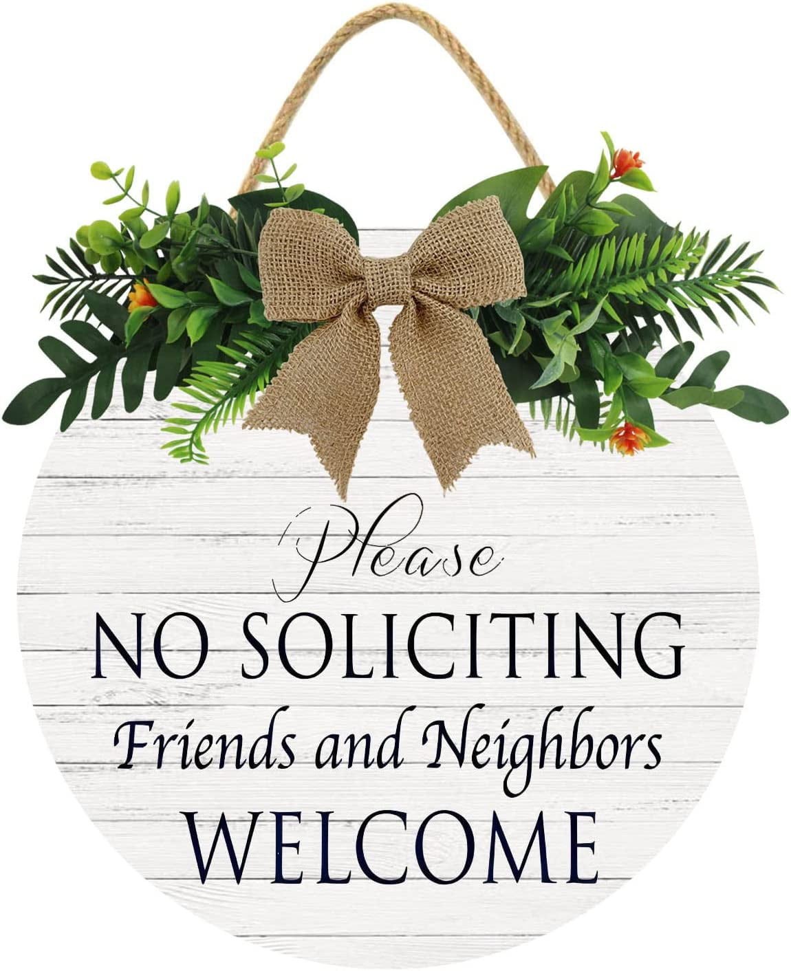 Eveokoki 11" Funny No Soliciting Sign, No Soliciting Family Friends ...