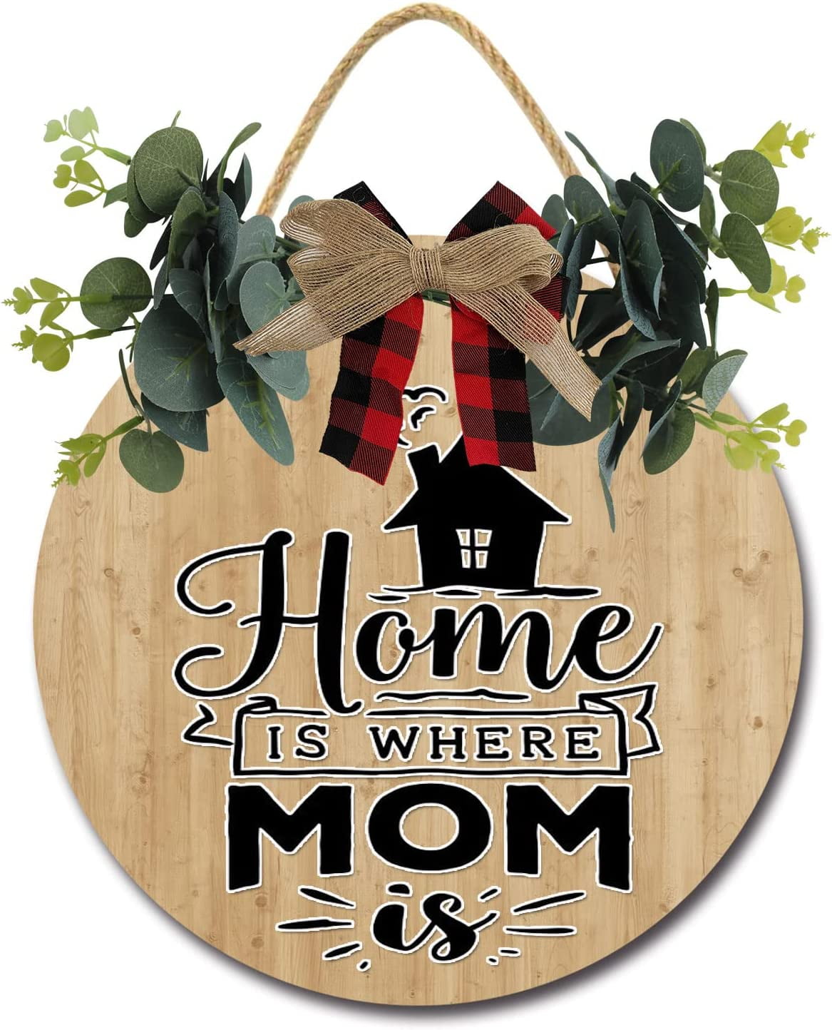 Eveokoki 11 Home Is Where Mom Is Door Sign Plaquewelcome Wall Hanging Signs Front Door Decor