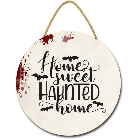 Eveokoki 11" Home Sweet Haunted Home Halloween Decoration， Halloween ...