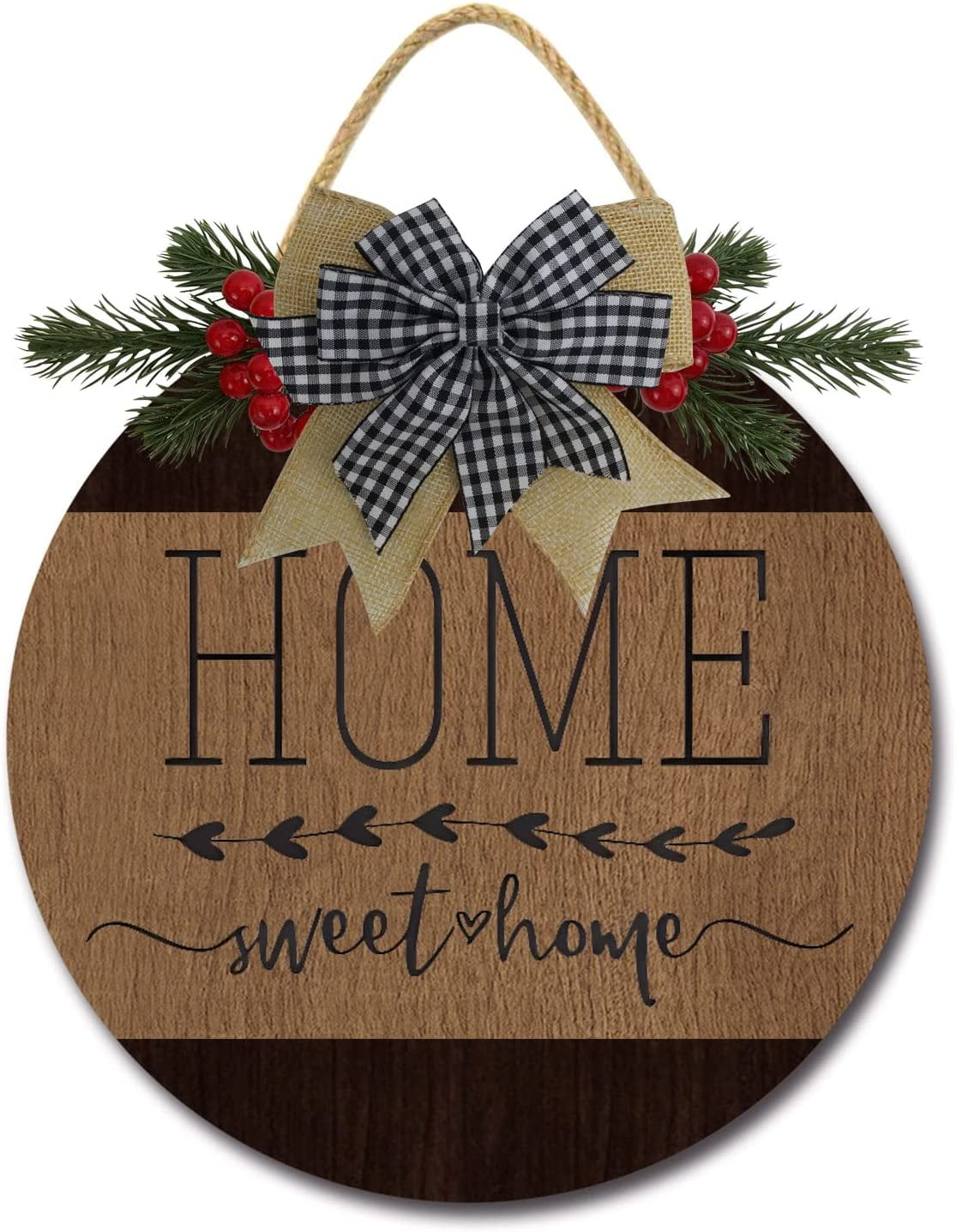 Eveokoki 11" Home Sweet Home Sign for Front Door Farmhouse Porch Rustic ...