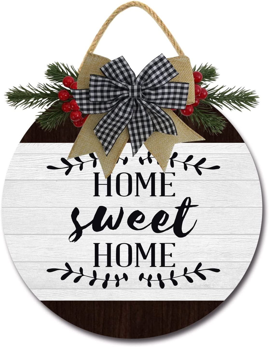 Eveokoki 11" Home Sweet Home Sign for Front Door Farmhouse Porch Rustic ...