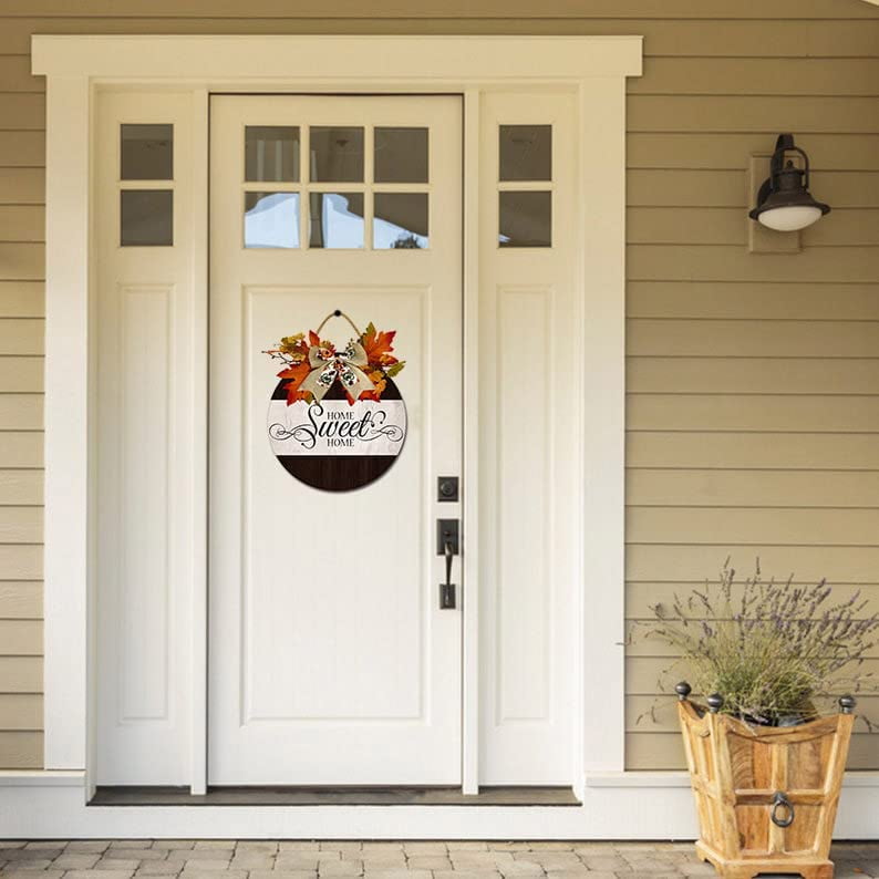 Eveokoki 11" Home Sweet Home Signs for Front Door Farmhouse Porch ...