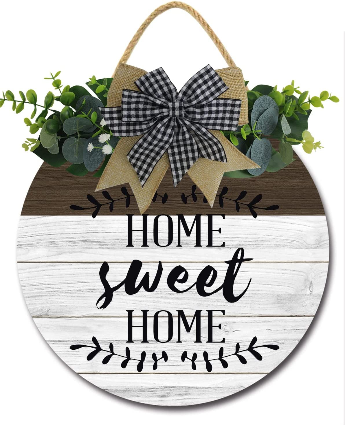 Eveokoki 11" Home Sweet Home Welcome Sign for Front Door Farmhouse ...