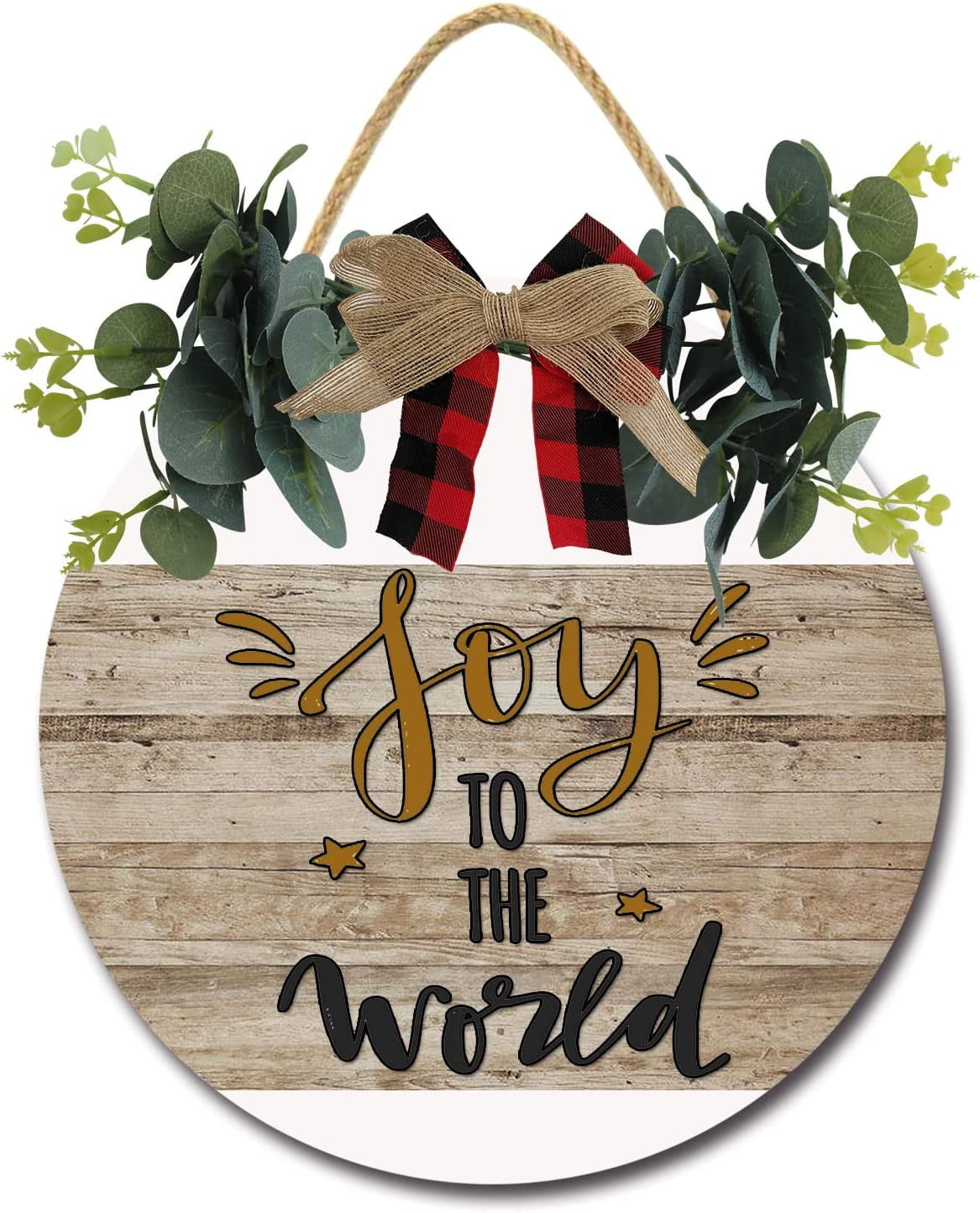 Eveokoki 11" Joy To The World Door Sign Plaque,Welcome Wall Hanging ...