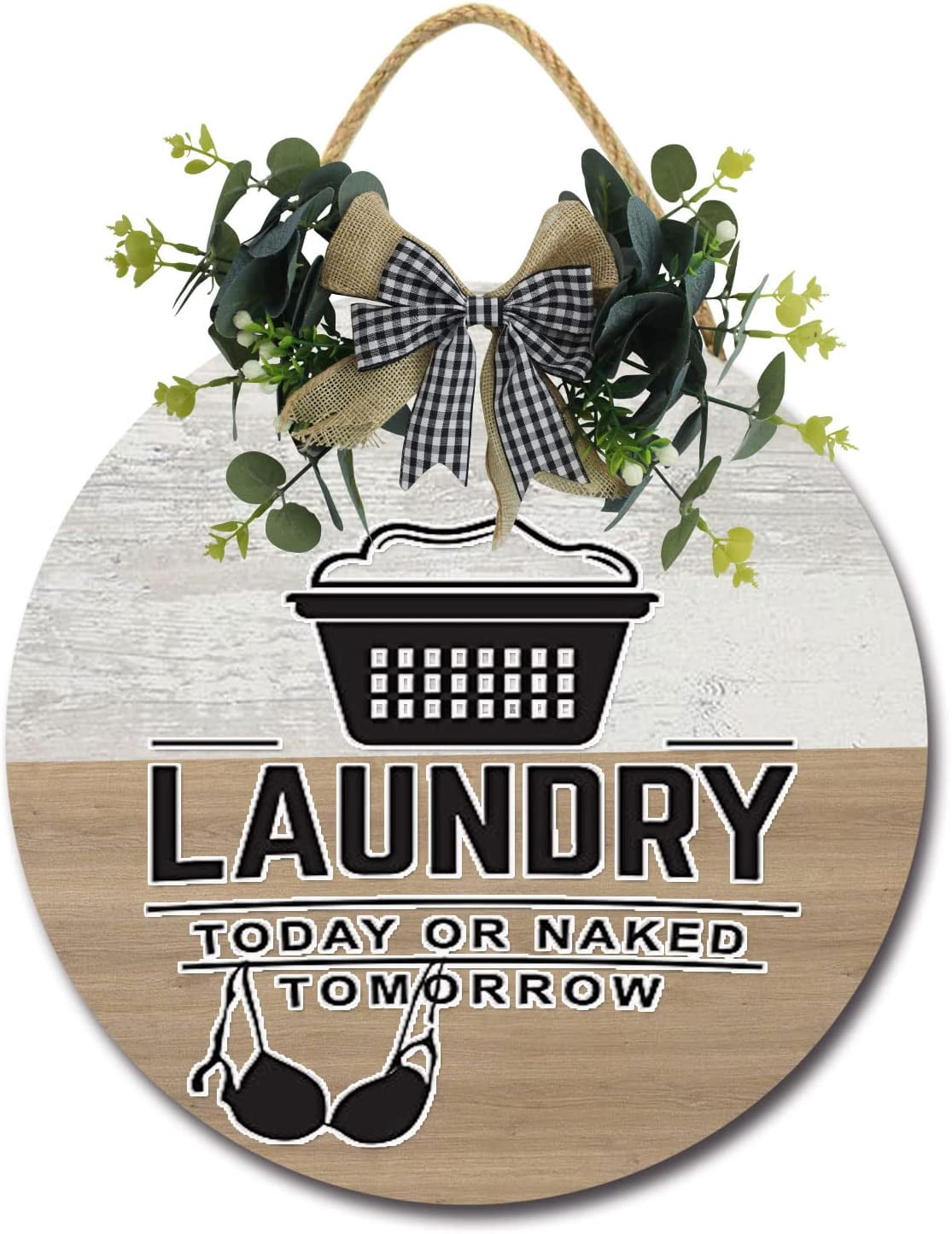 Eveokoki 11" Laundry Room Decor Sign,Wooden Rustic Laundry Room 17 Sign ...