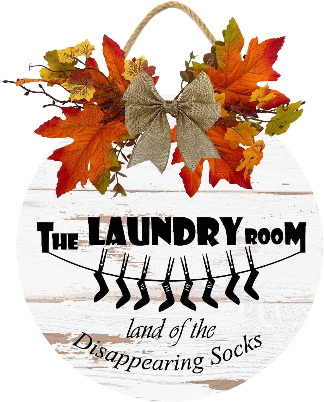 Eveokoki 11" Laundry Room Land Of The Disappearing Socks Sign,Laundry ...