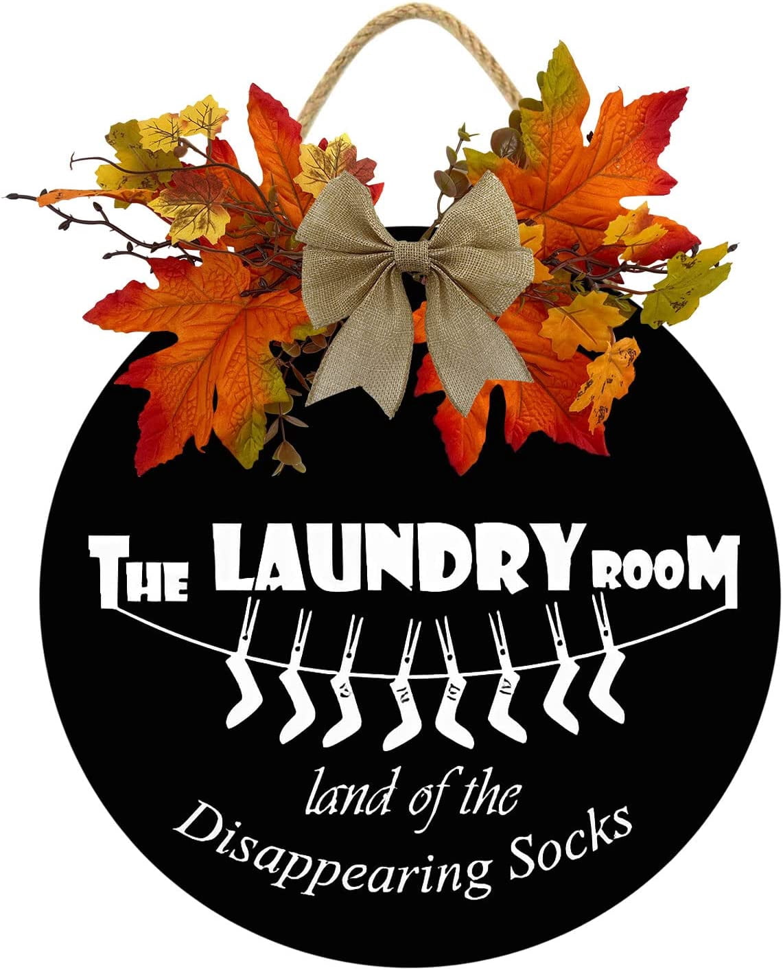 Eveokoki 11" Laundry Room Land Of The Disappearing Socks Sign,Laundry ...