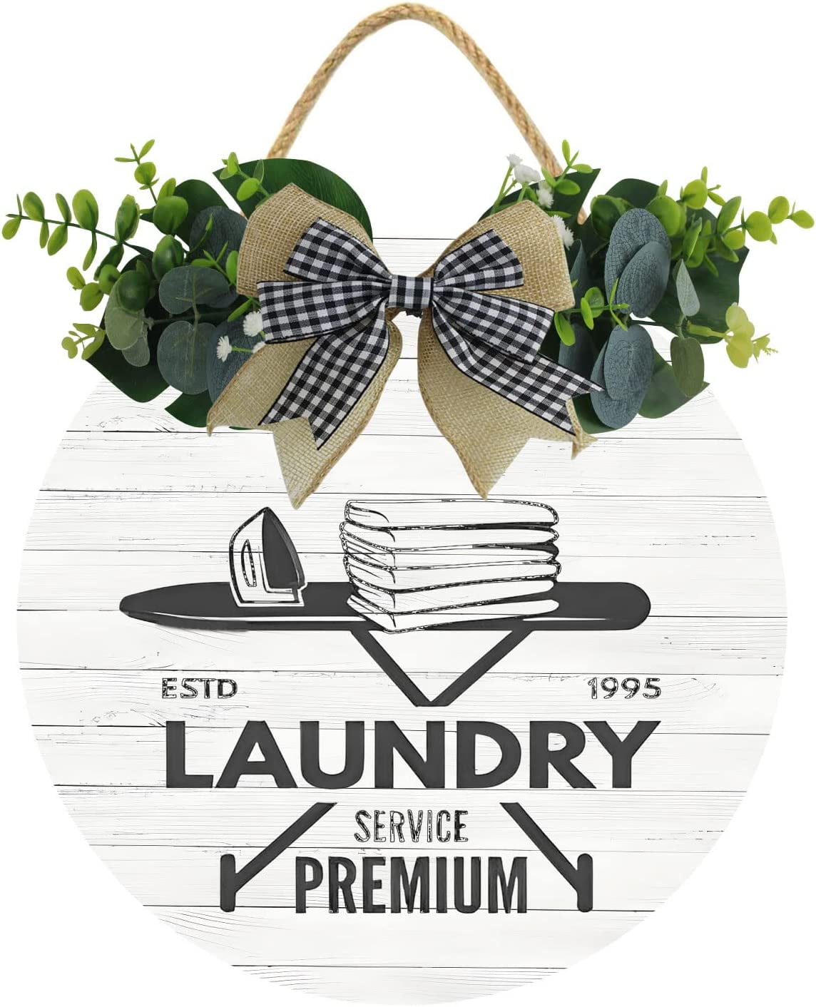 Eveokoki 11" Laundry Room Wooden Signs Rustic Family Farmhouse Laundry ...
