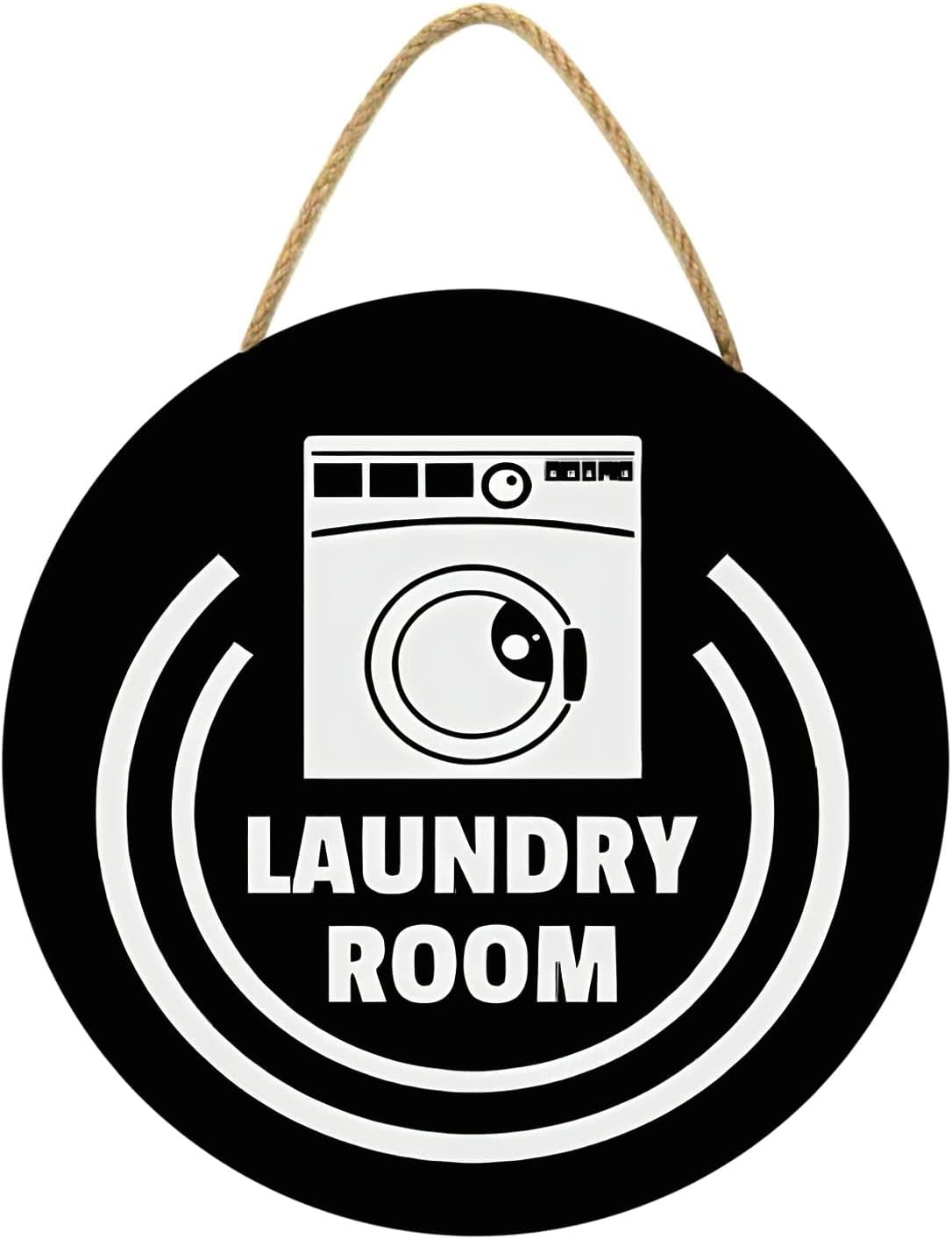Eveokoki 11" Laundry Sign Wash Dry Fold Laundry Sign - Rustic Farmhouse ...