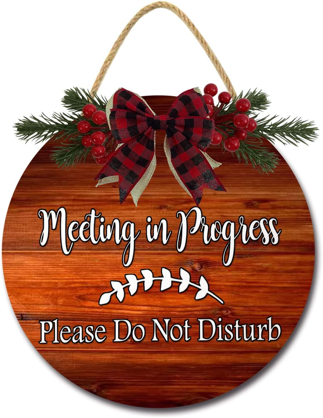 Eveokoki 11" Meet In Ginprogress Plsease Do Not Disturb Wreaths Decor ...
