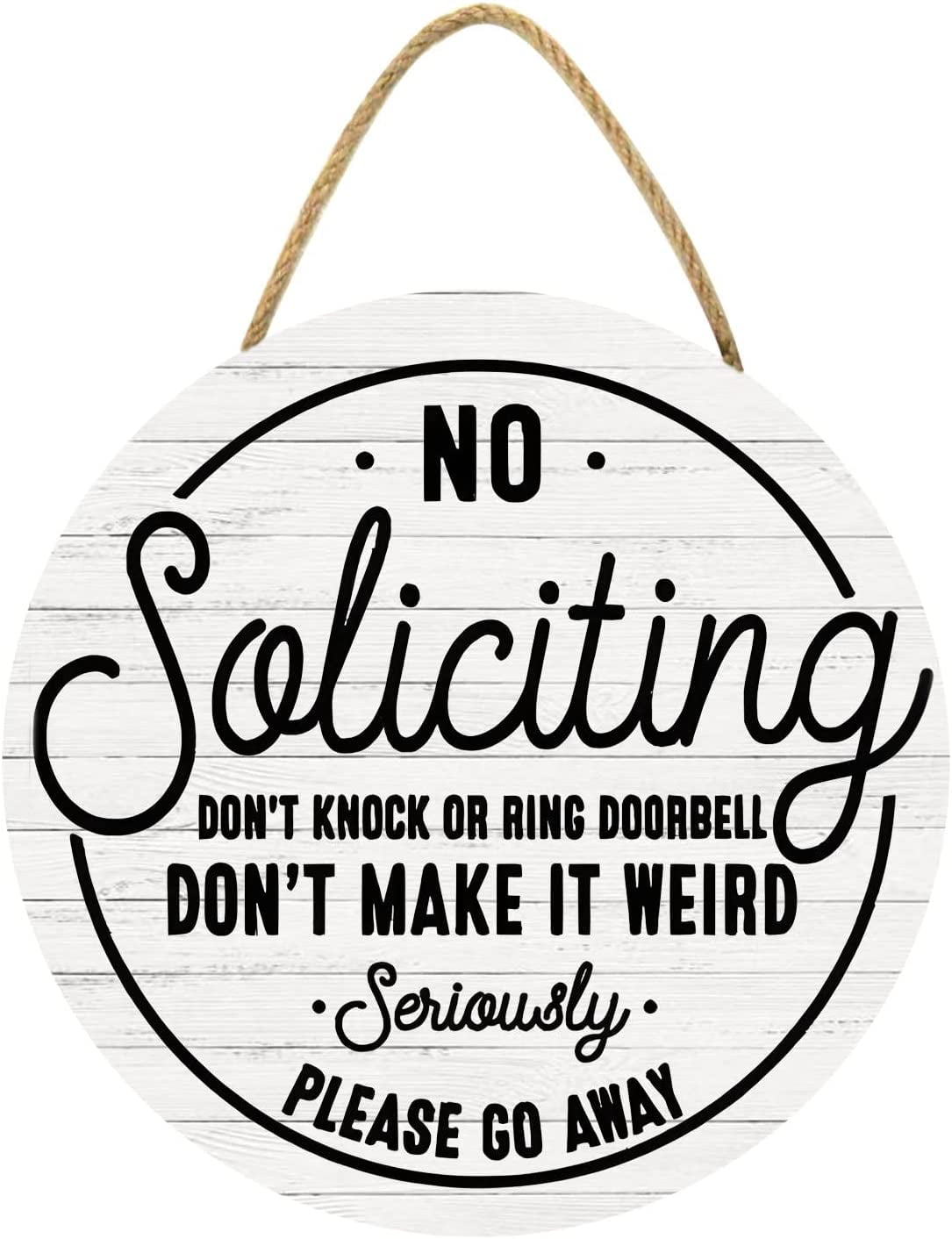 Eveokoki 11" No Soliciting Sign, No Soliciting Please Do Not Knock Door ...