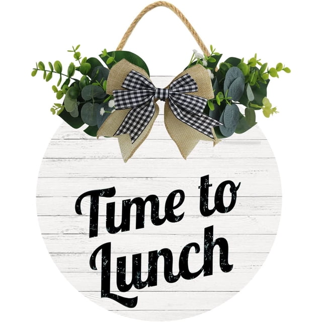 Eveokoki 11" Office Door Sign Out To Lunch, Time For Lunch Wood Door ...